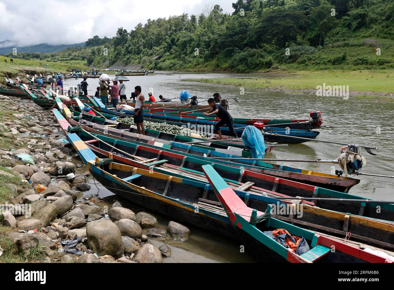 Bandarban, Bangladesh - July 27, 2023: Sangu River flows through the ...