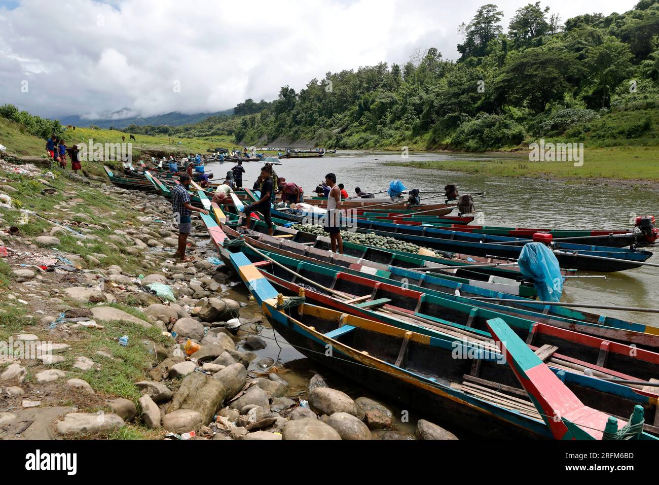 Bandarban, Bangladesh - July 27, 2023: Sangu River flows through the ...