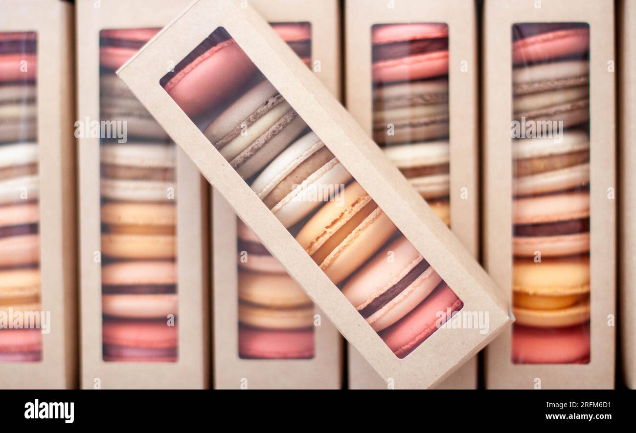 Colorful sweet macarons in hi-res stock photography and images - Alamy
