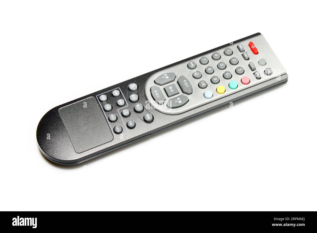 tv remote control on a white background, closeup of pictures Stock ...