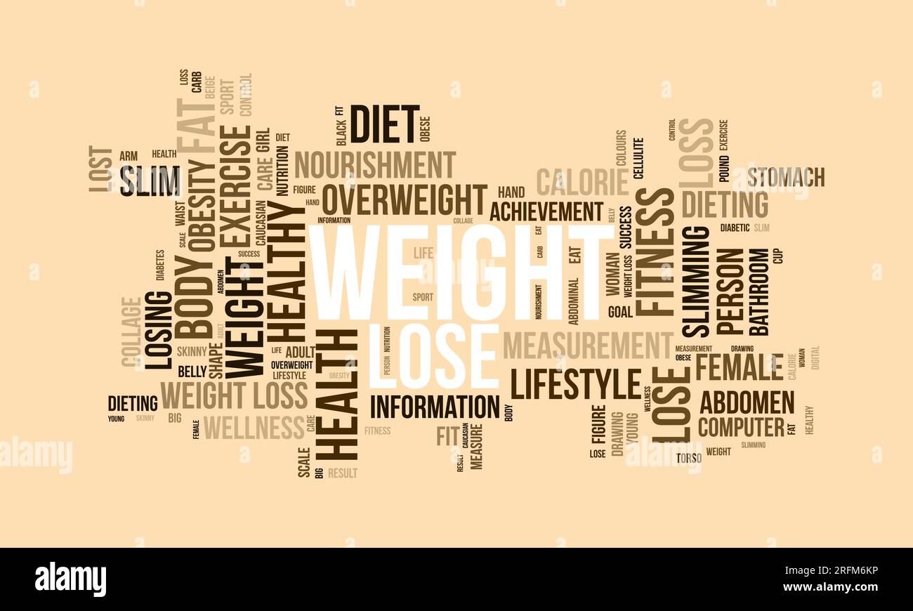 Word cloud background concept for weight Lose. Diet with healthy food ...