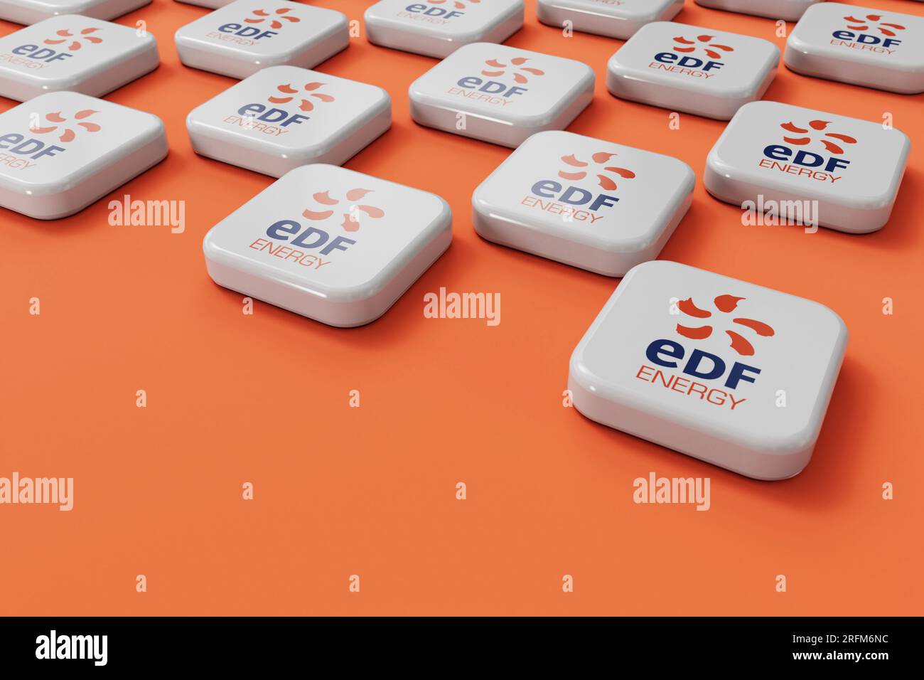 LONDON, UK - July 2023: EDF gas and electricity energy supplier company ...