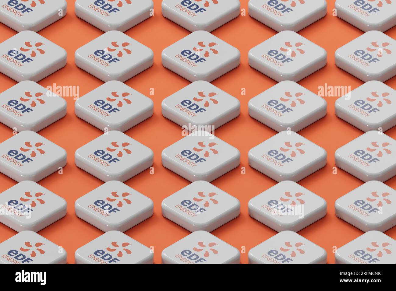 LONDON, UK - July 2023: EDF gas and electricity energy supplier company ...