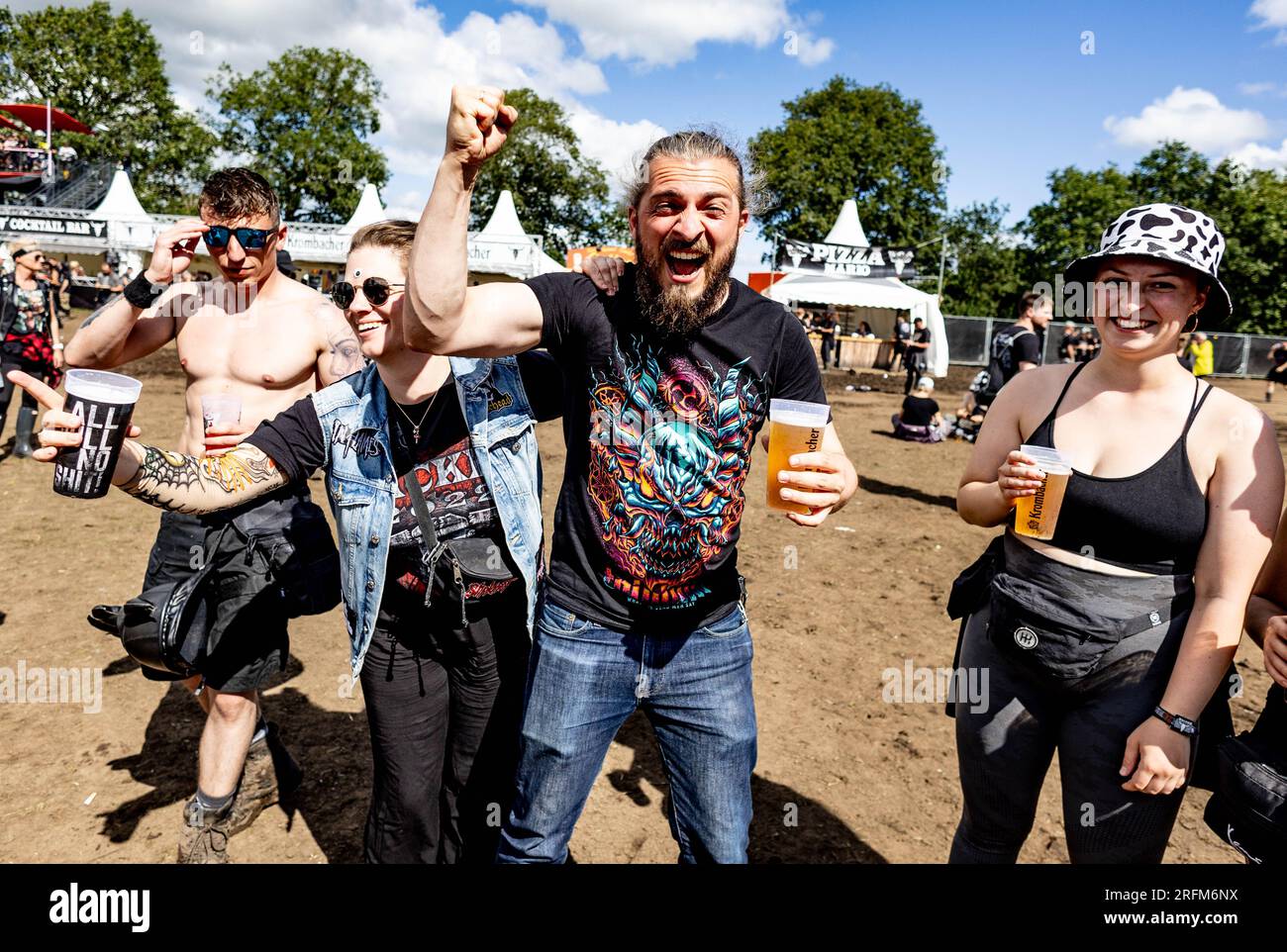 Wacken, Germany. 04th Aug, 2023. Visitors of the Wacken Open Air ...