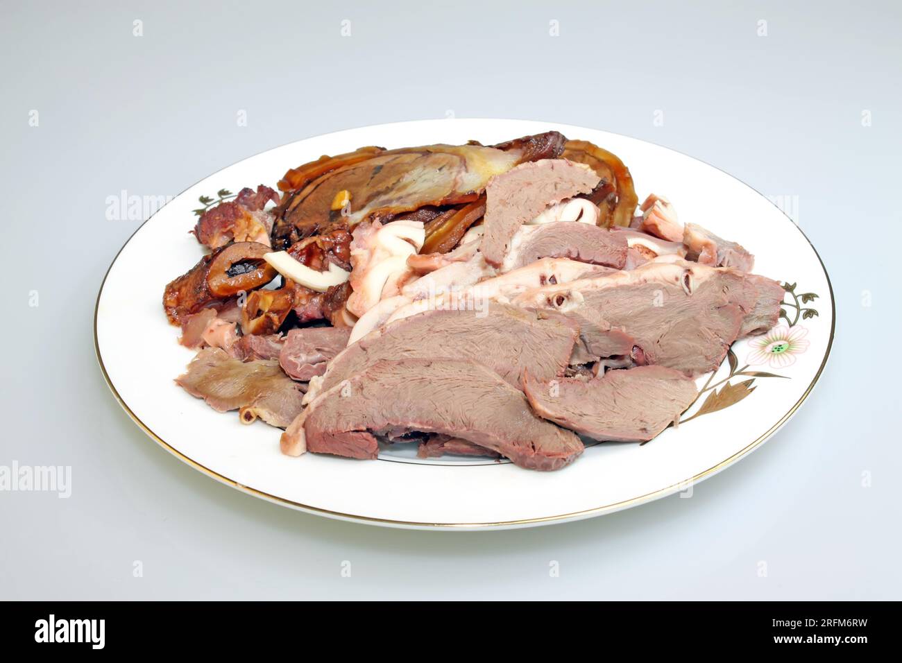 cooked food in a plate in a Chinese restaurant Stock Photo - Alamy