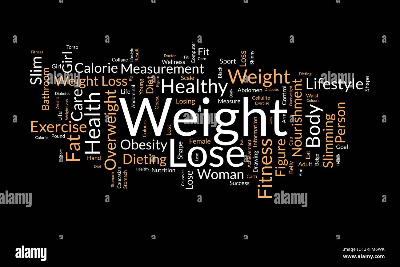 Word cloud background concept for weight Lose. Diet with healthy food ...