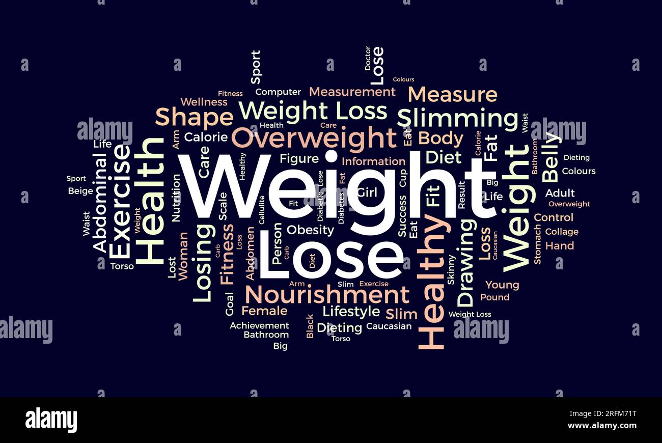Word cloud background concept for weight Lose. Diet with healthy food ...