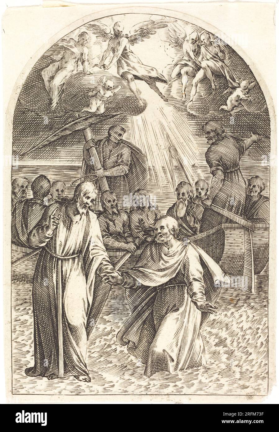 "Jacques Callot, Christ Walking on the Water [second plate], 1608/1611, engraving, R.L. Baumfeld ...