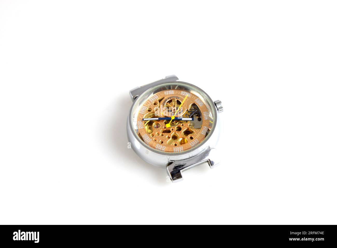 a wrist watch on a white background Stock Photo - Alamy