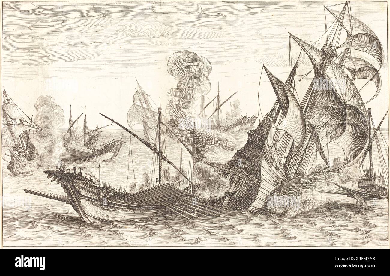 "Jacques Callot, The Second Naval Battle, c. 1614, engraving, R.L ...