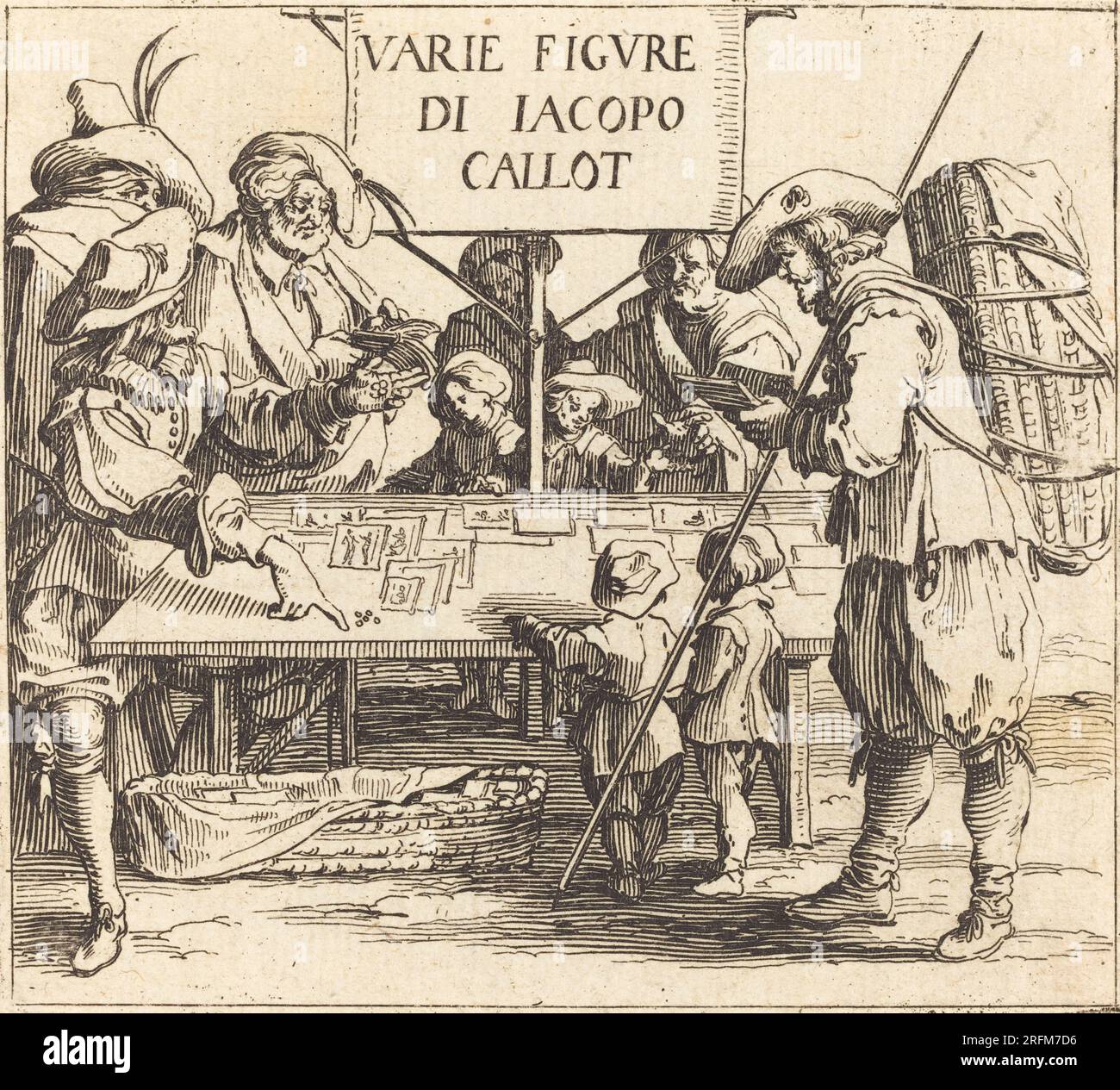 "Jacques Callot, Frontispiece for "Varie Figure", c. 1621, etching, R.L ...