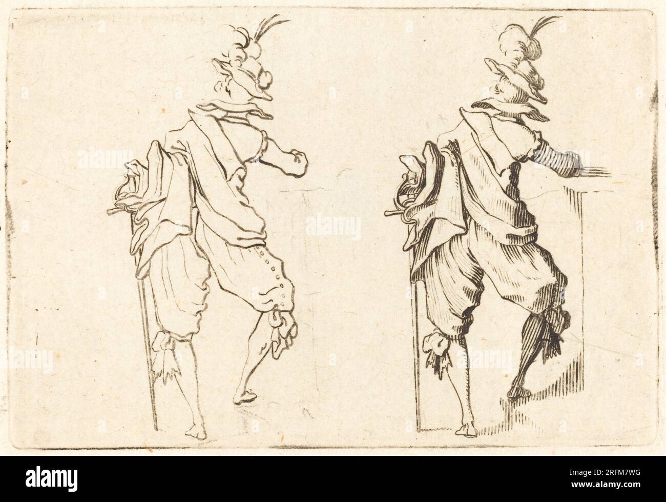 "Jacques Callot, Man with Sword, c. 1622, etching, R.L. Baumfeld ...