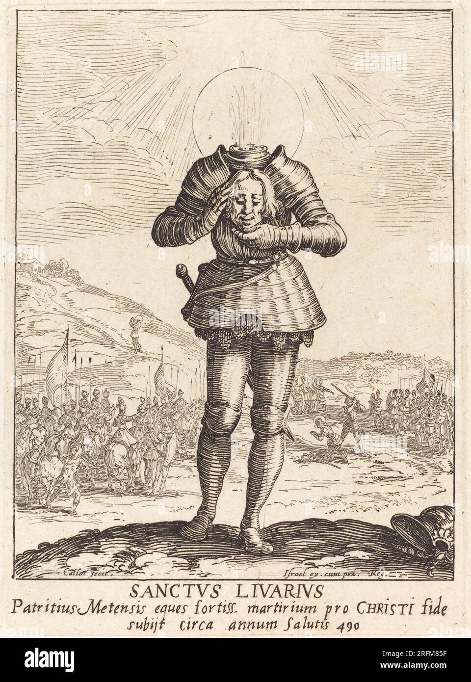"Jacques Callot, Saint Livier, etching, R.L. Baumfeld Collection, 1969. ...