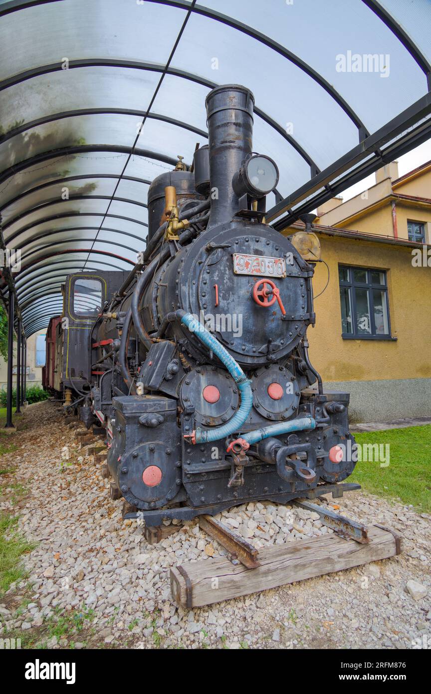 Vintage Steam Locomotive at City Museum in Travnik, Bosnia and ...