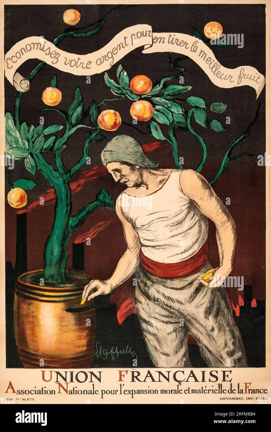 World War I Propaganda (Devambez, 1920). French Poster - "Union ...