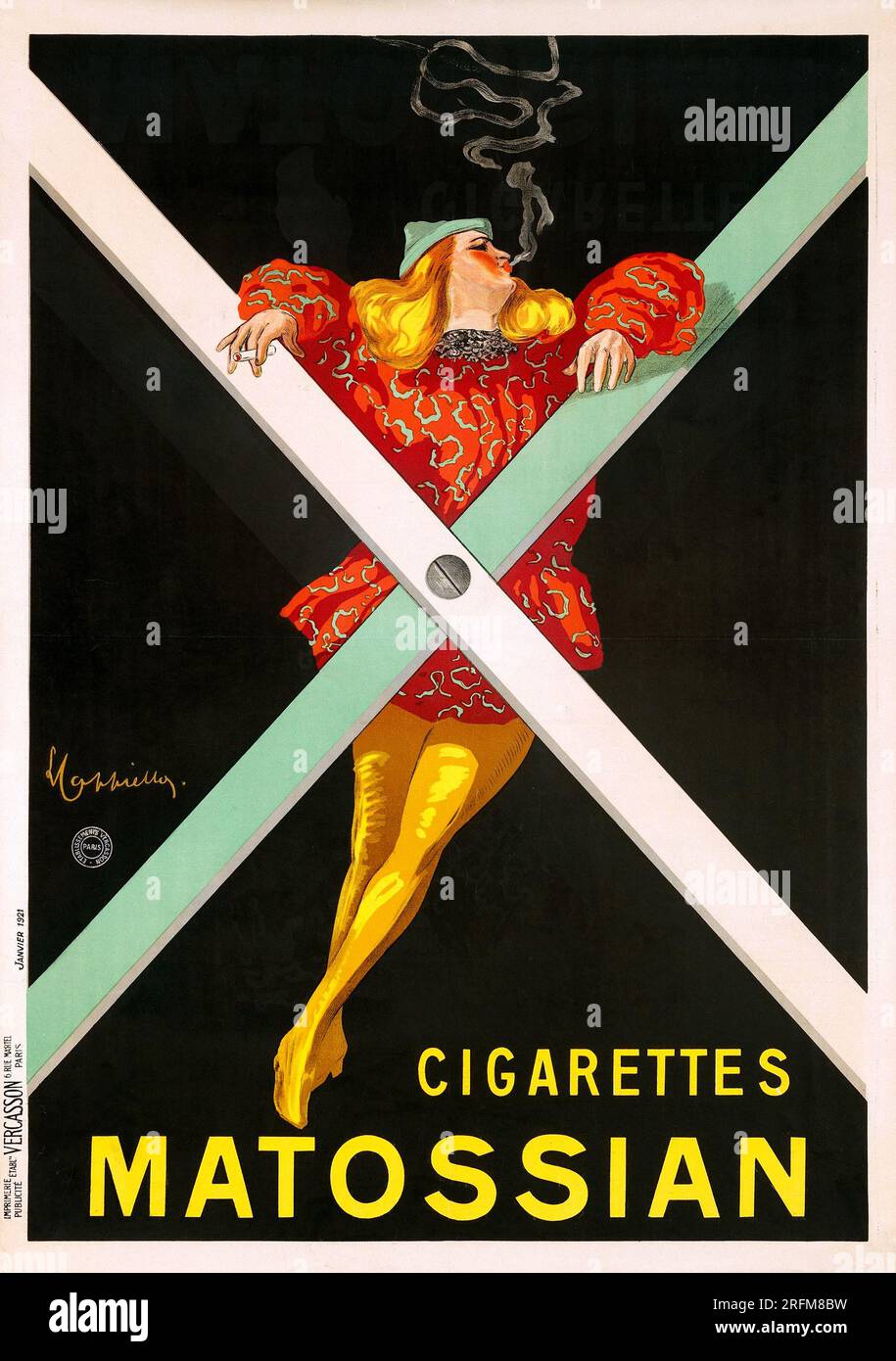 Cigarettes Matossian (1921) Leonetto Cappiello Artwork 1921 - Tobacco ...