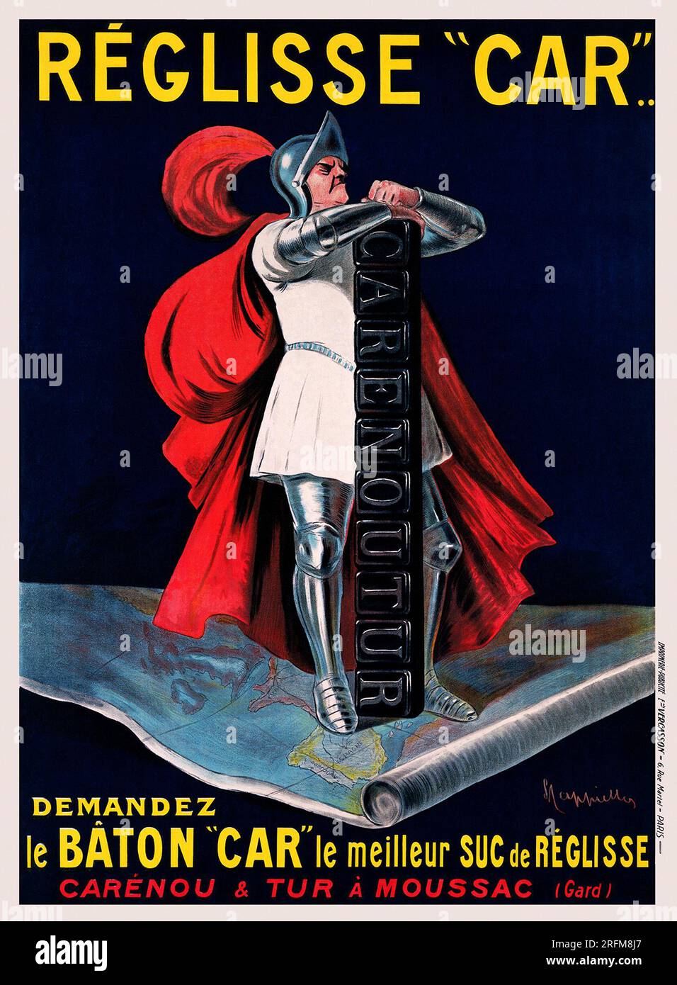 Reglisse Car, France 1909 - Vintage advertisement poster by Leonetto ...