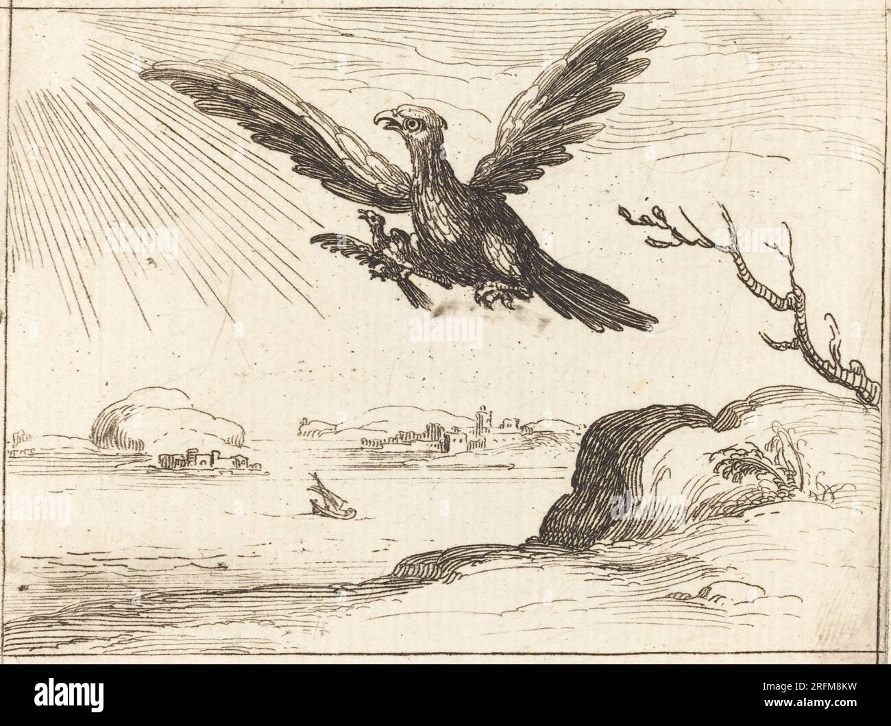 "Jacques Callot, Eagle and Young, etching, R.L. Baumfeld Collection ...