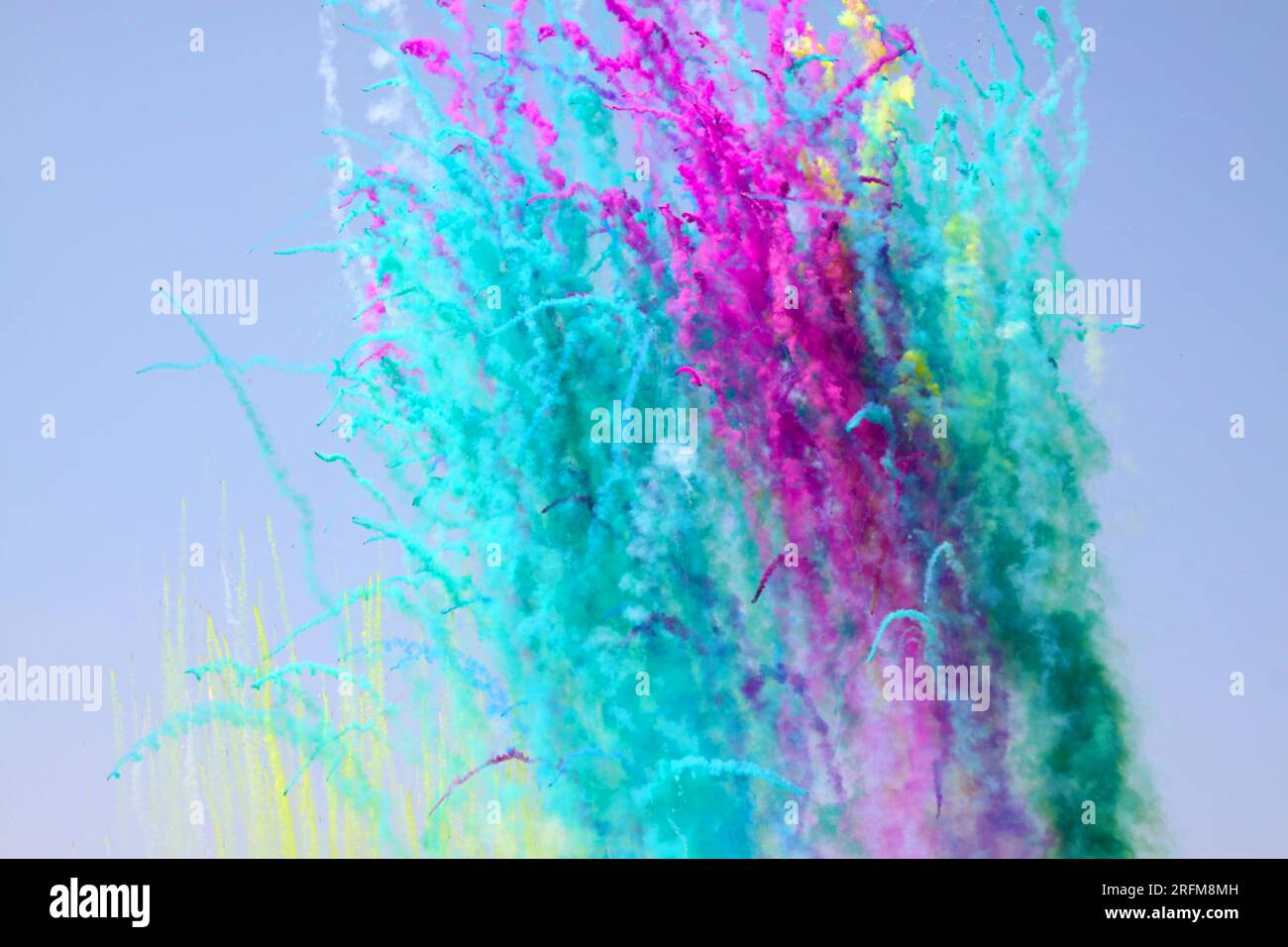 colored smoke in the sky Stock Photo - Alamy