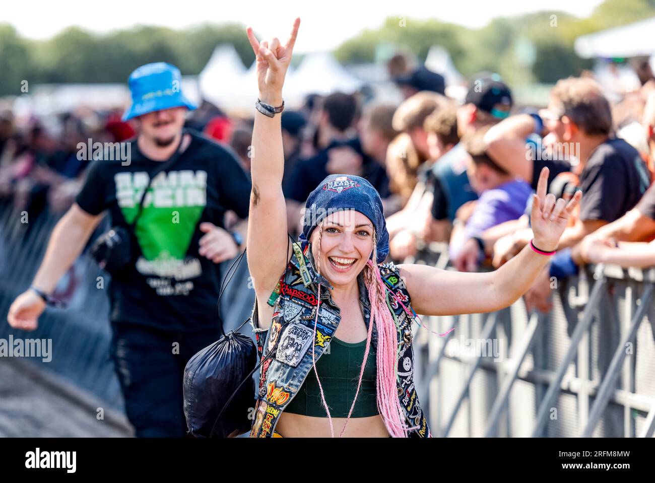 Wacken, Germany. 04th Aug, 2023. Visitors of the Wacken Open Air ...