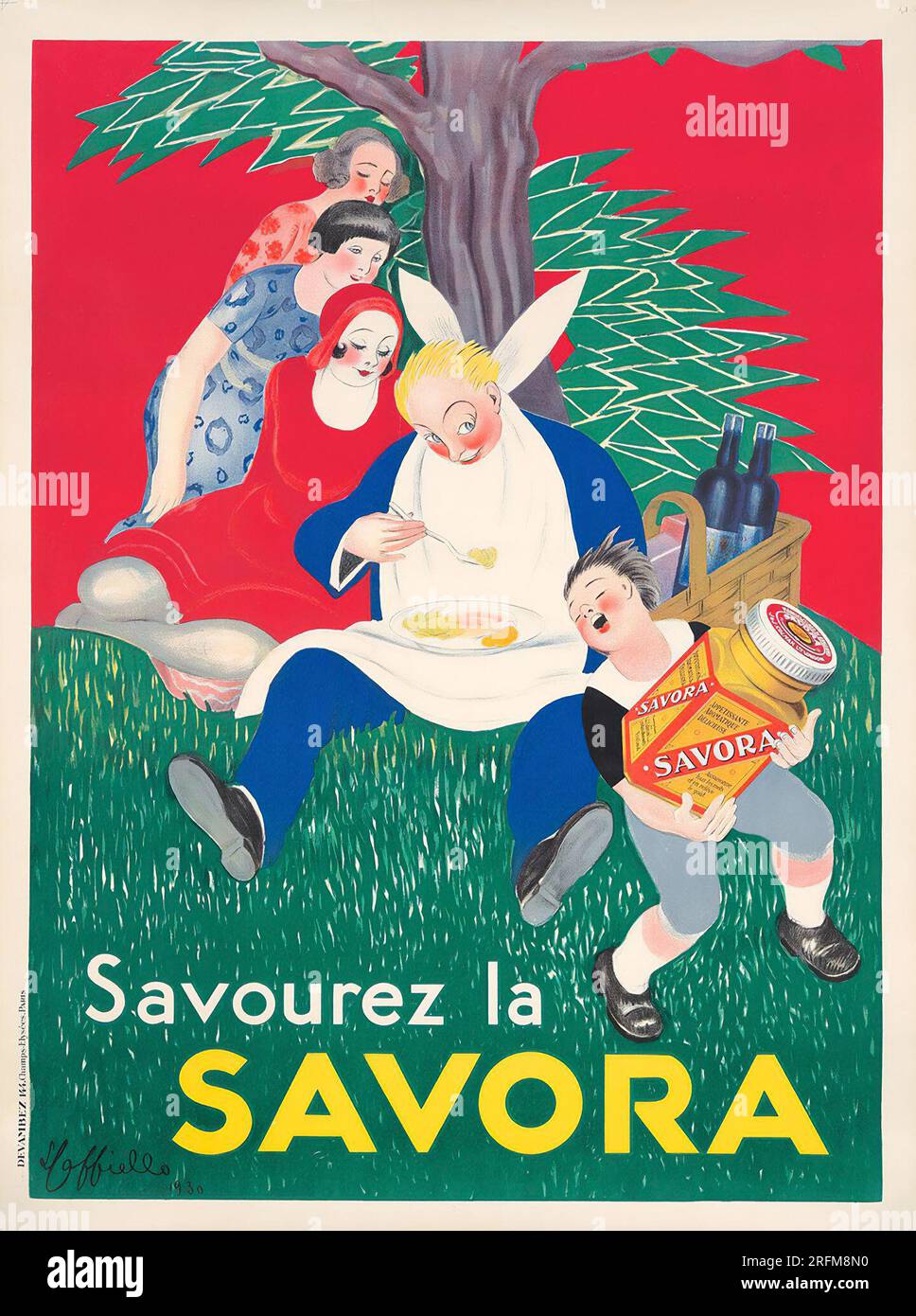 Savourez la Savora. Vintage advertisement poster by Leonetto Cappiello ...