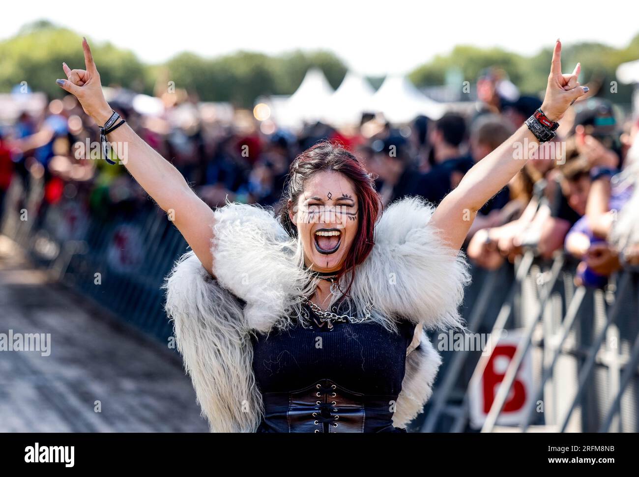 Wacken, Germany. 04th Aug, 2023. Visitors of the Wacken Open Air ...