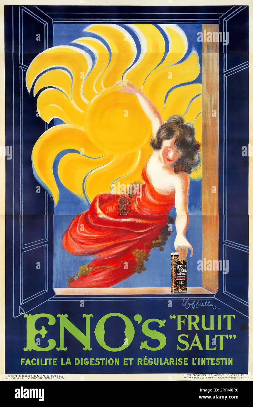 Leonetto Cappiello, vintage advertisement poster. Eno’s “Fruit Salt ...