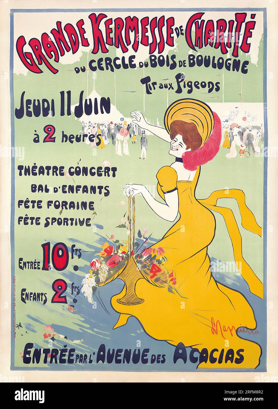 Grande Kermesse de Charité. Vintage advertisement poster by Leonetto ...