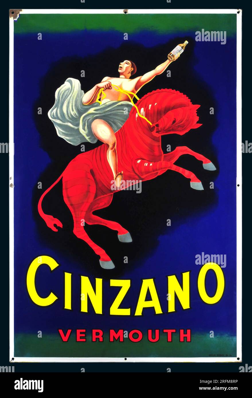 Old tin sign - Cinzano Vermouth - Vintage advertisement poster by ...
