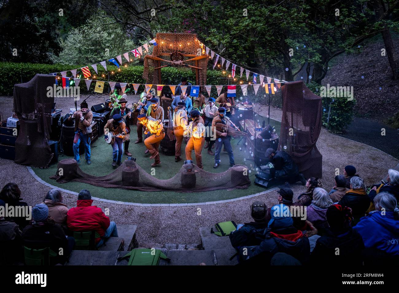 Old Time Sailors performing at Trebah Garden Amphitheatre in Cornwall ...