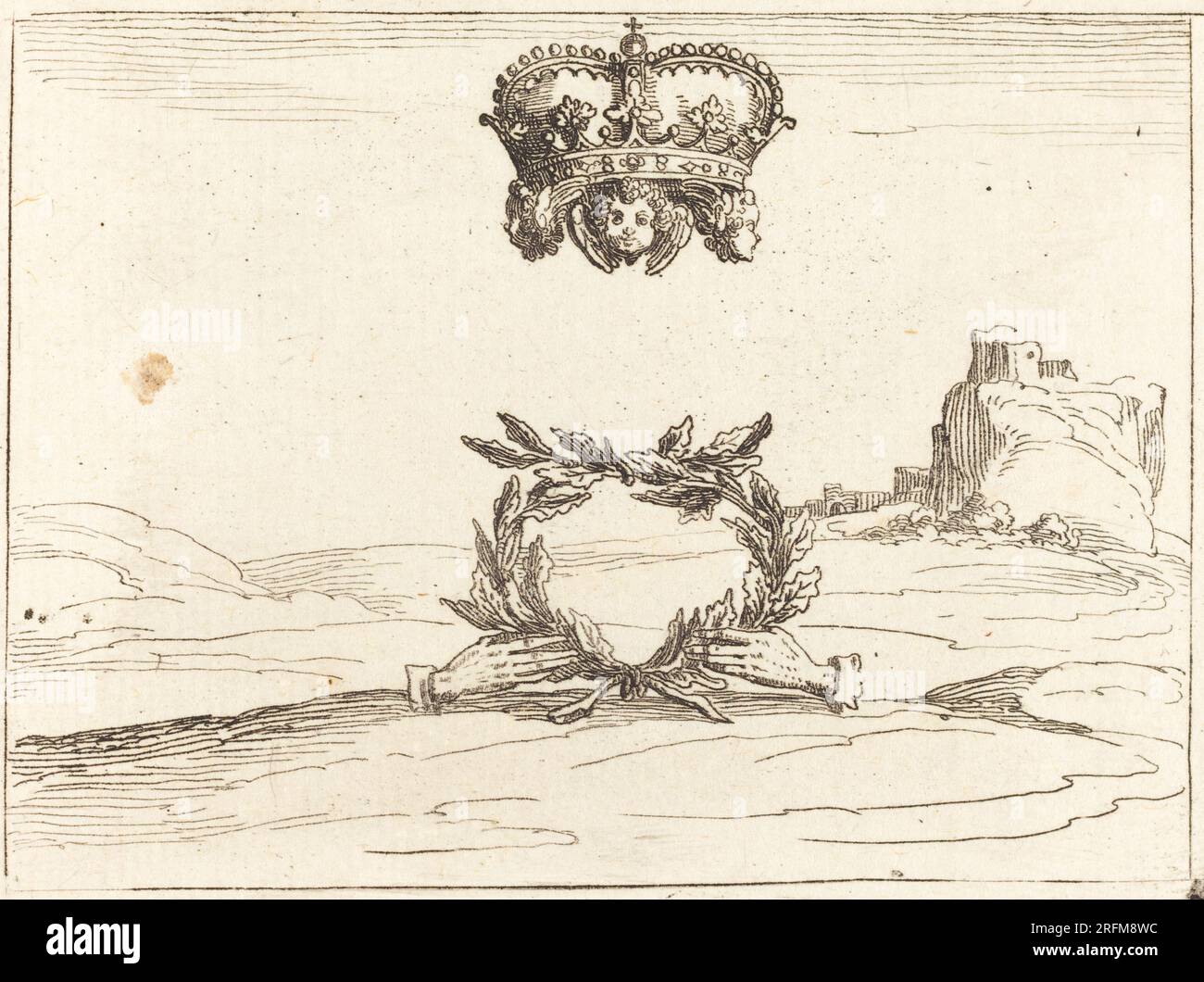 "Jacques Callot, The Two Crowns, etching, R.L. Baumfeld Collection ...