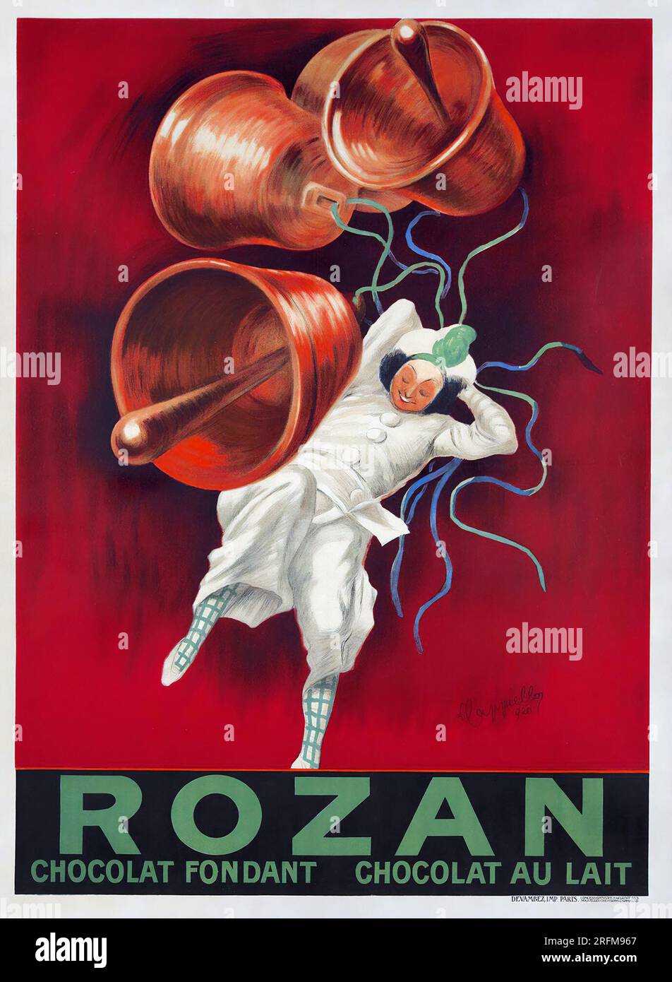 Chocolat Rozan. 1920. Vintage advertisement poster by Leonetto ...