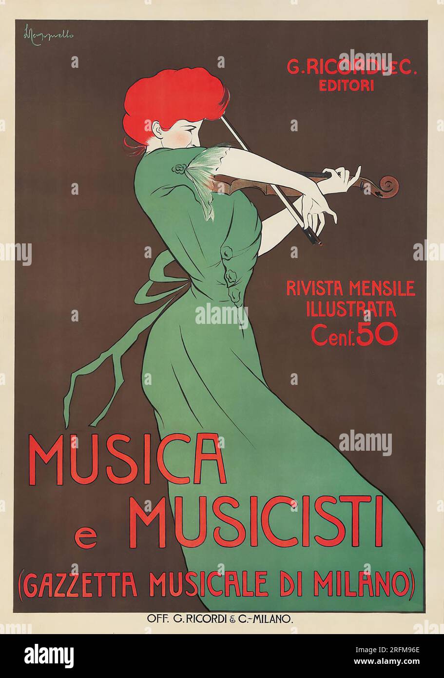 Musica e Musicisti. 1901. Vintage advertisement poster by Leonetto ...