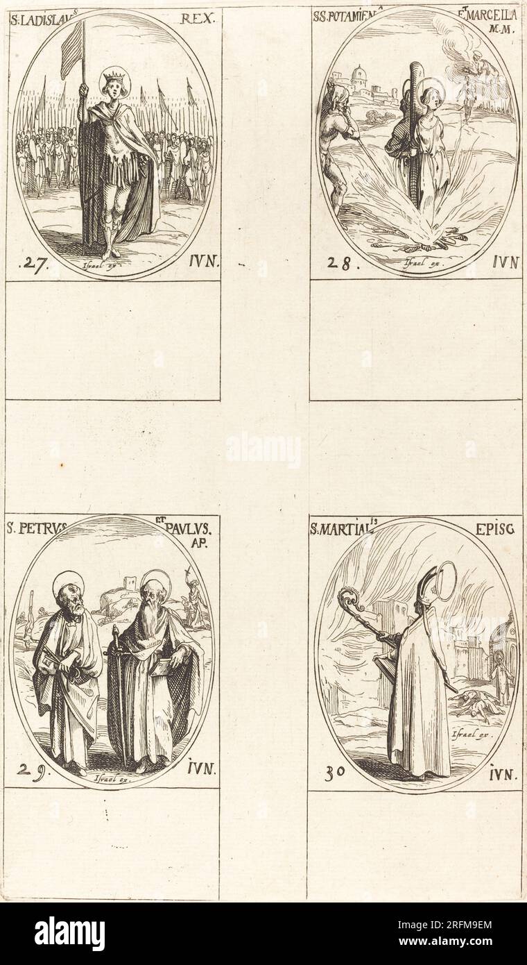 "Jacques Callot, St. Ladislas; Sts. Potamiana and Marcella; Sts. Peter ...