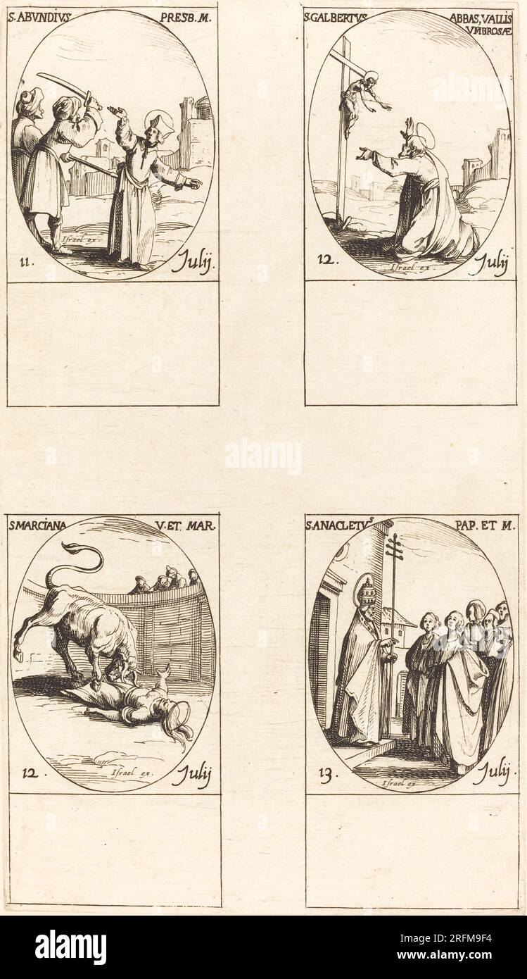 "Jacques Callot, St. Abundius; St. Galbertus; St. Marciana; St ...