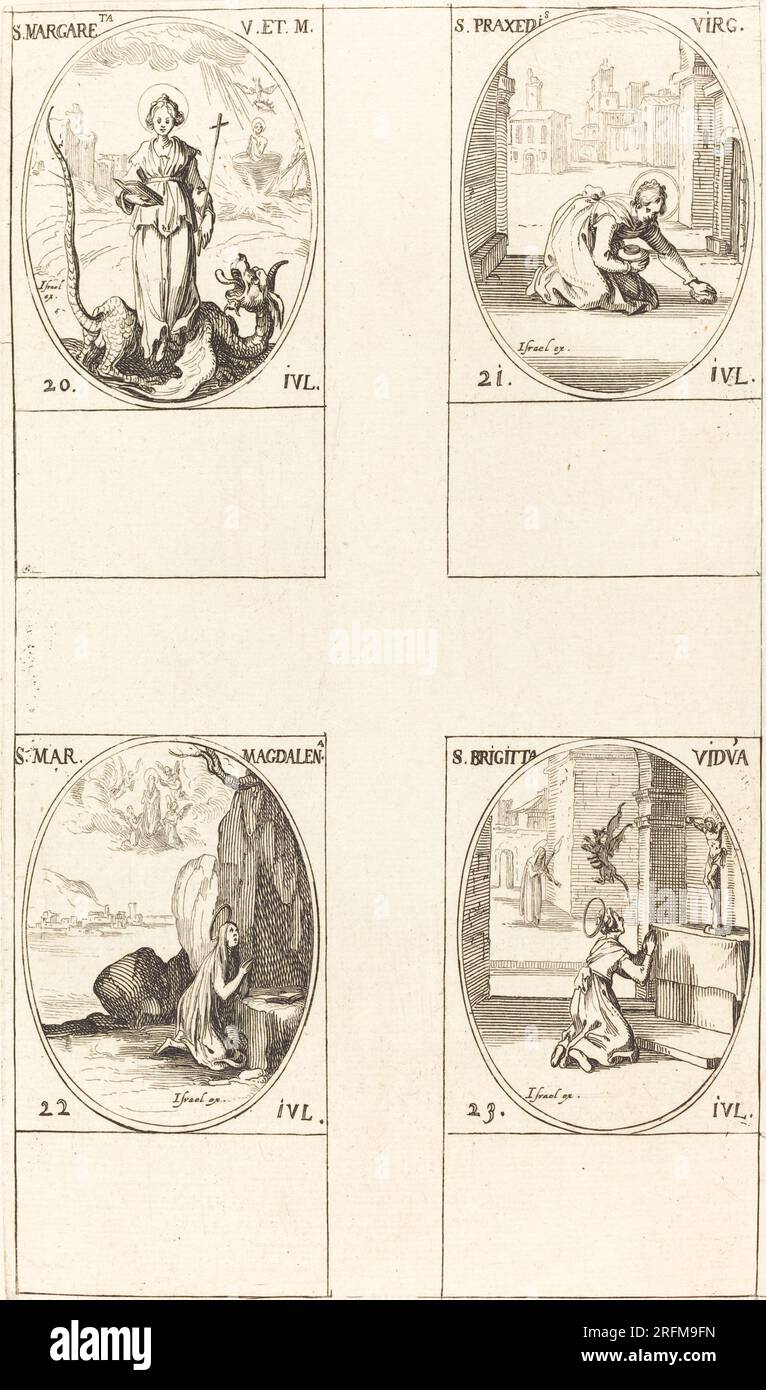 "Jacques Callot, St. Margaret of Antioch; St. Praxedes; St. Mary ...