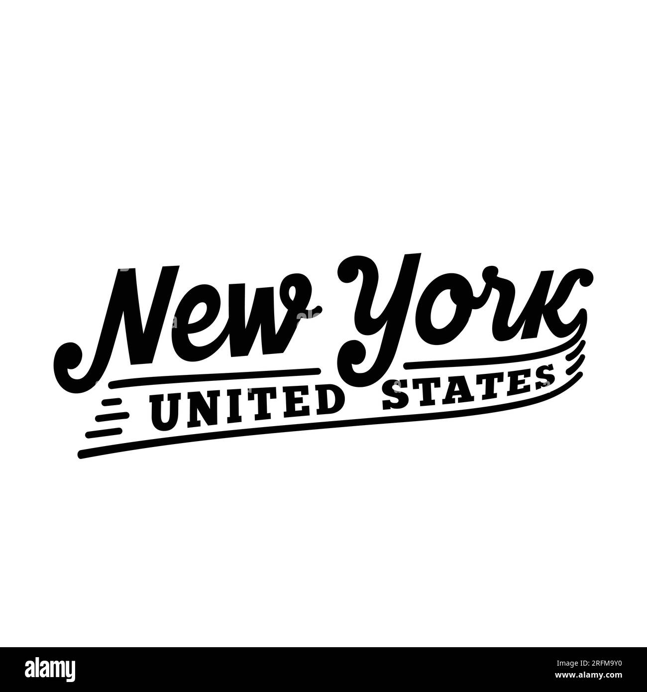 The city of New York lettering design. New York City typography design ...