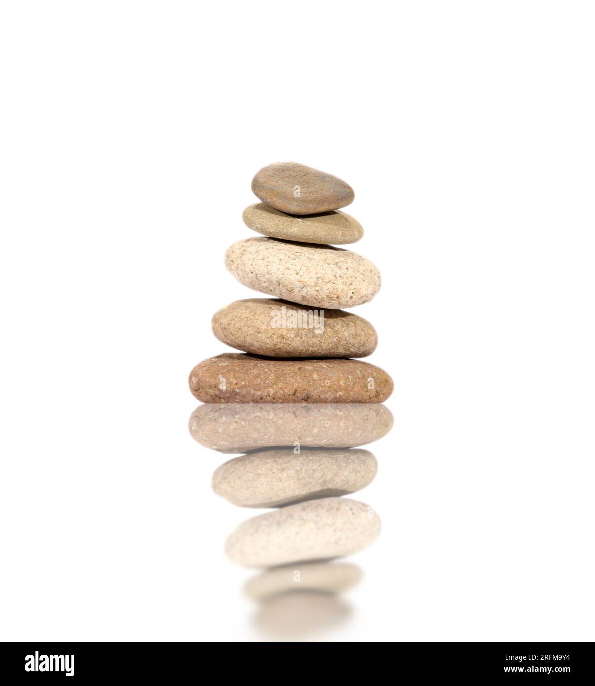 pebbles stack pattern and reflection Stock Photo - Alamy