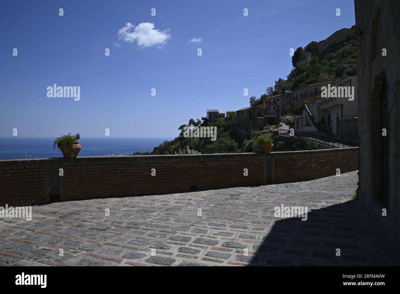 Rural landscape with scenic view of Monte Calvario an ancient hermitage ...