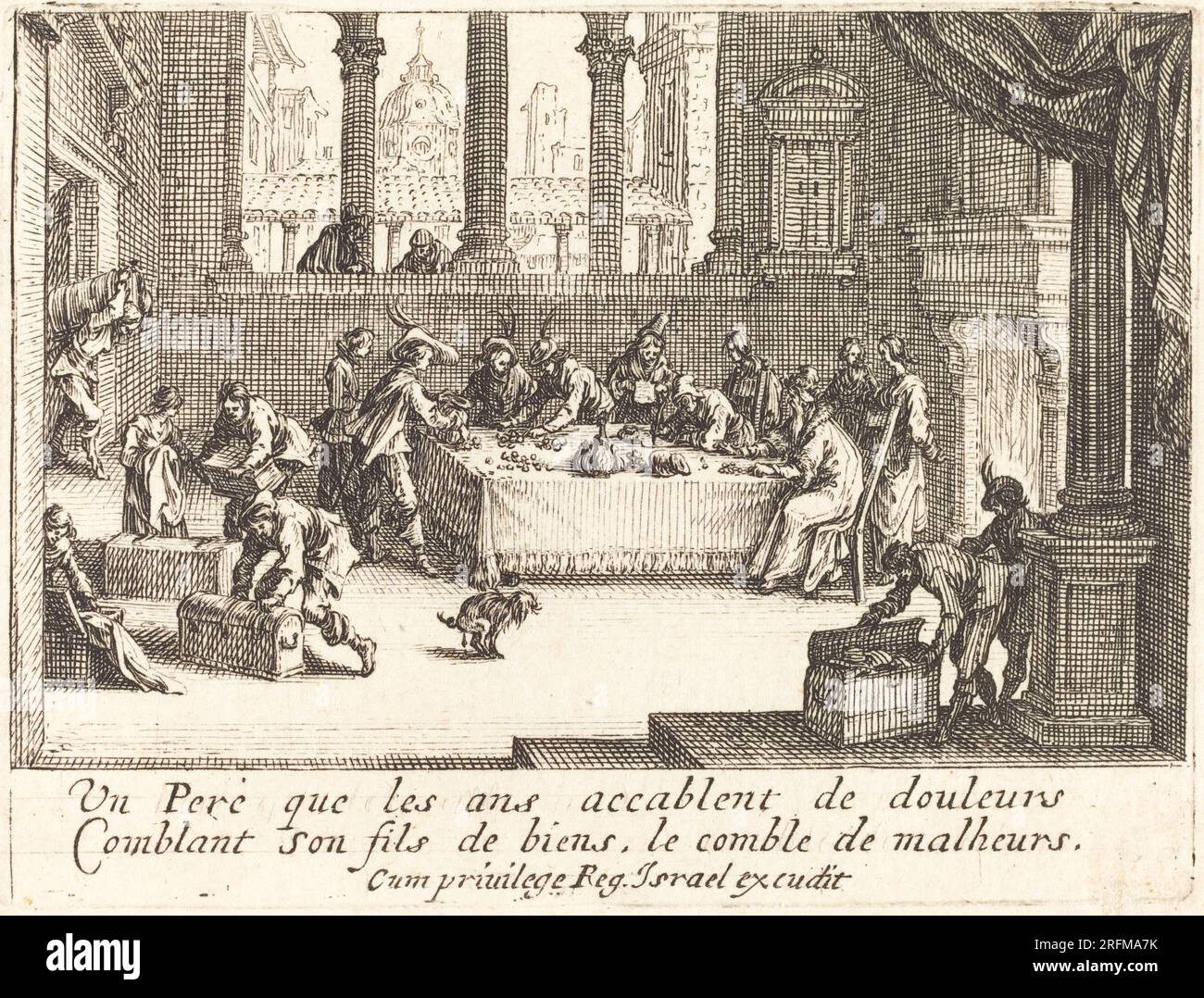"Jacques Callot, The Inheritance, etching, R.L. Baumfeld Collection ...