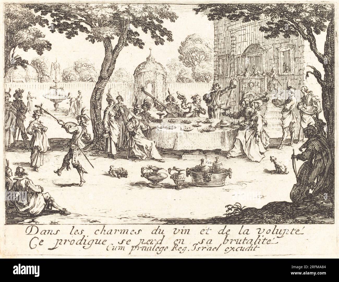 "Jacques Callot, The Dissipation, etching, R.L. Baumfeld Collection ...