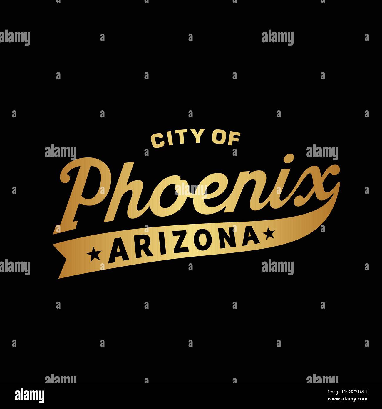 City Of Phoenix Lettering Design Phoenix Arizona Typography Design