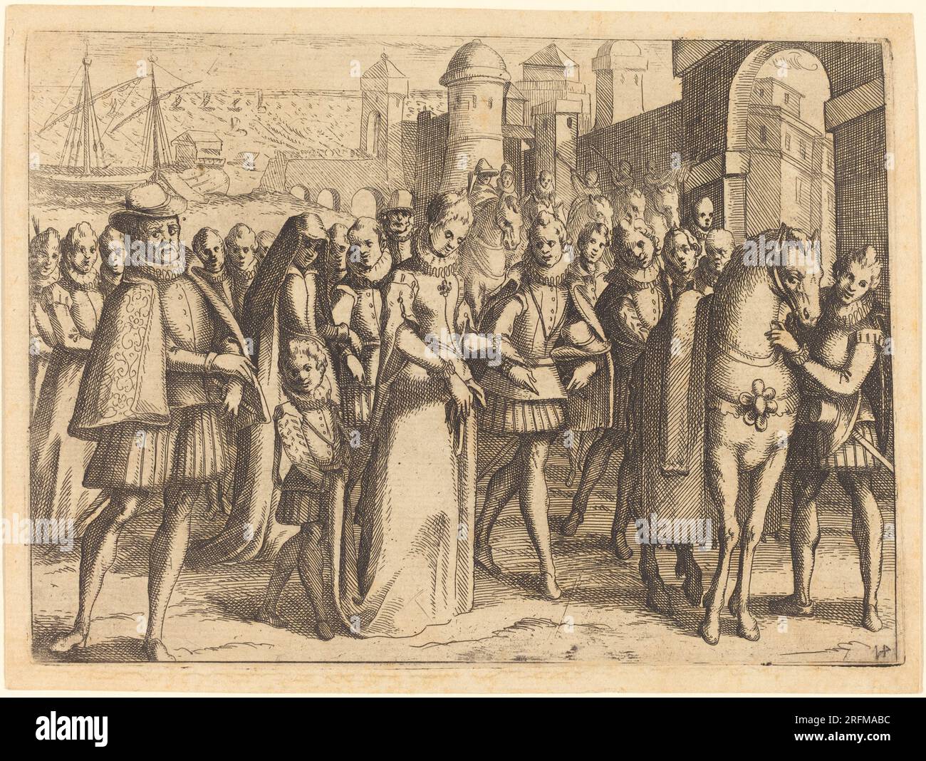 "Jacques Callot, Arrival at Valencia, 1612, etching, R.L. Baumfeld ...