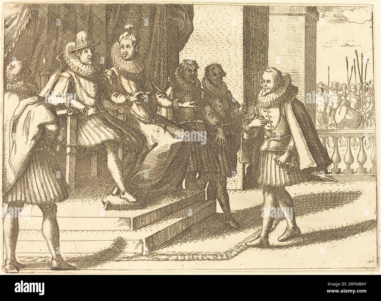 "Jacques Callot, King and Queen in Consultation about the Turks, 1612 ...