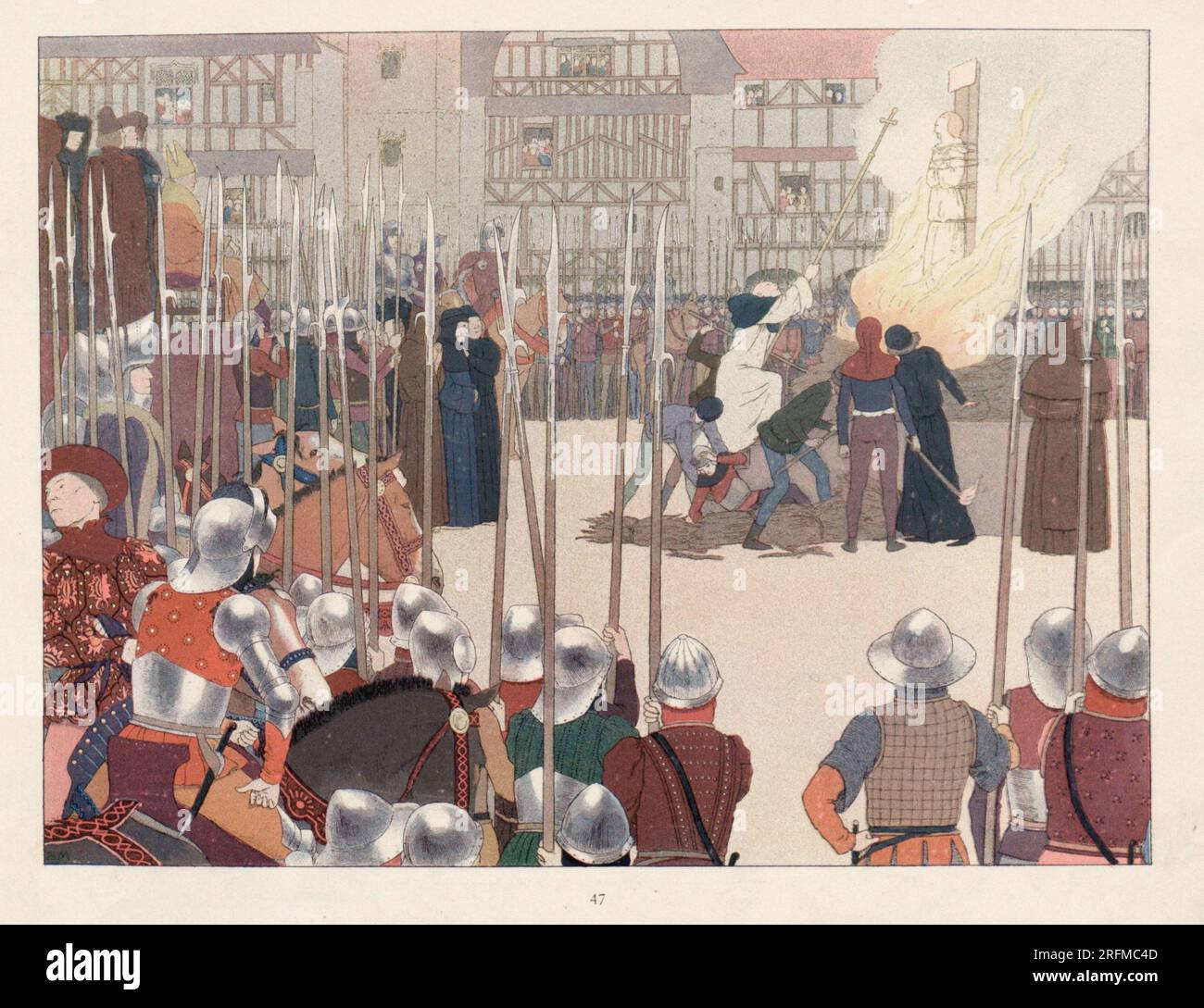 After her conviction for heresy, Joan of Arc was taken to the Place du ...