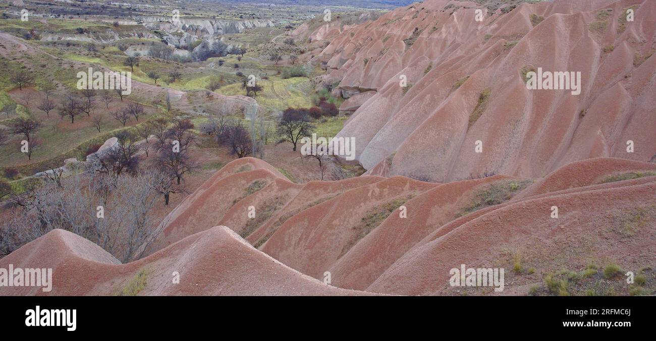 Turquie, Cappadoce, paysage naturel classé au patrimoine de l' UNESCO ...