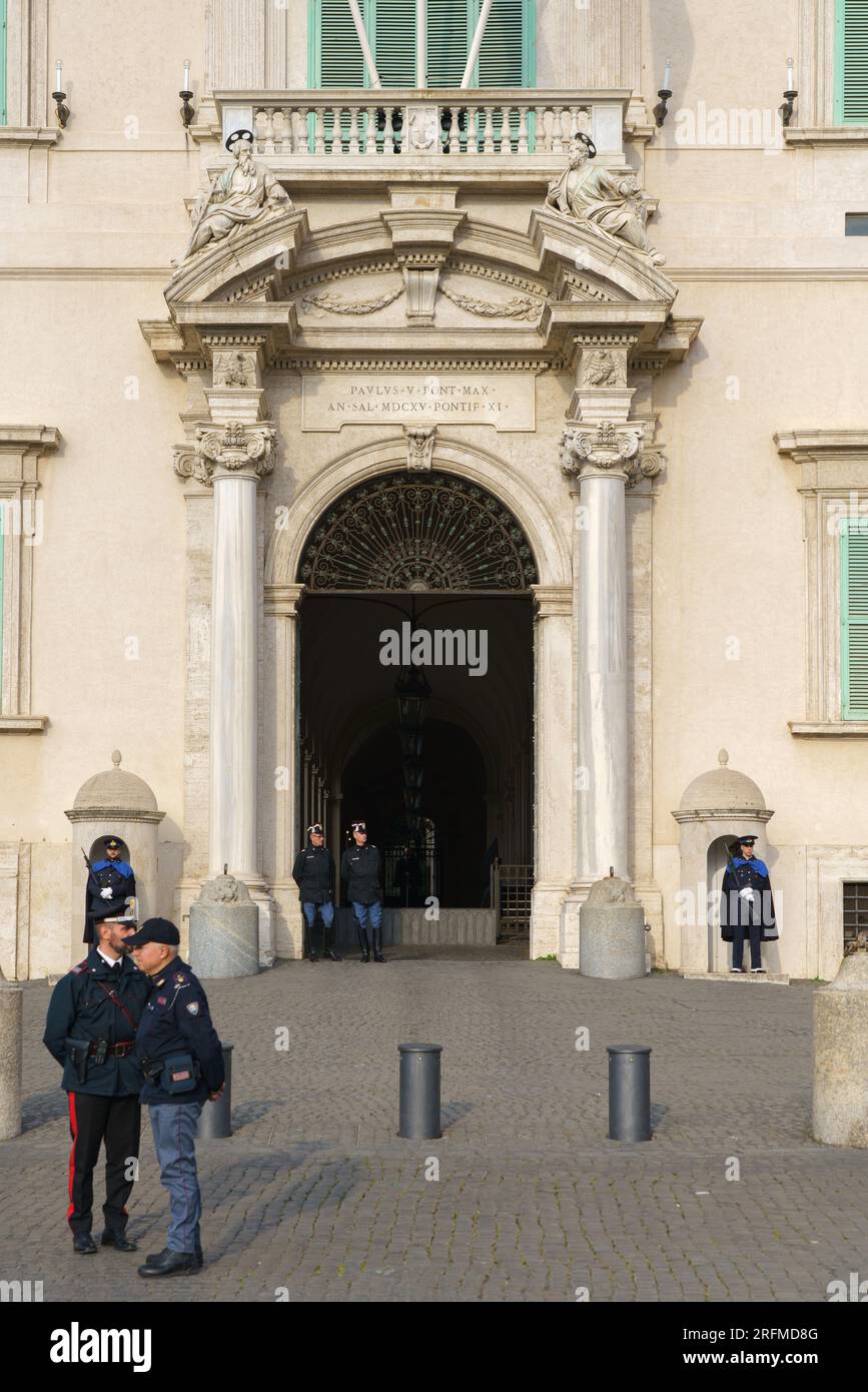 Italy, Rome, Piazza del Quirinale, presidential residence Stock Photo ...