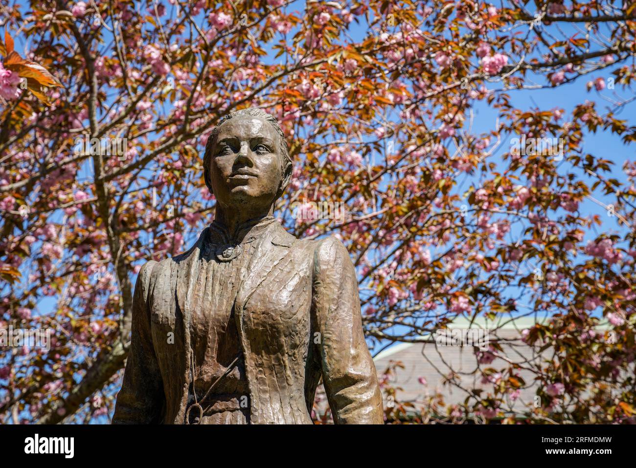 Falmouth, MA - May 6, 2023: Bronze sculpture, by Lloyd Lillie, of ...