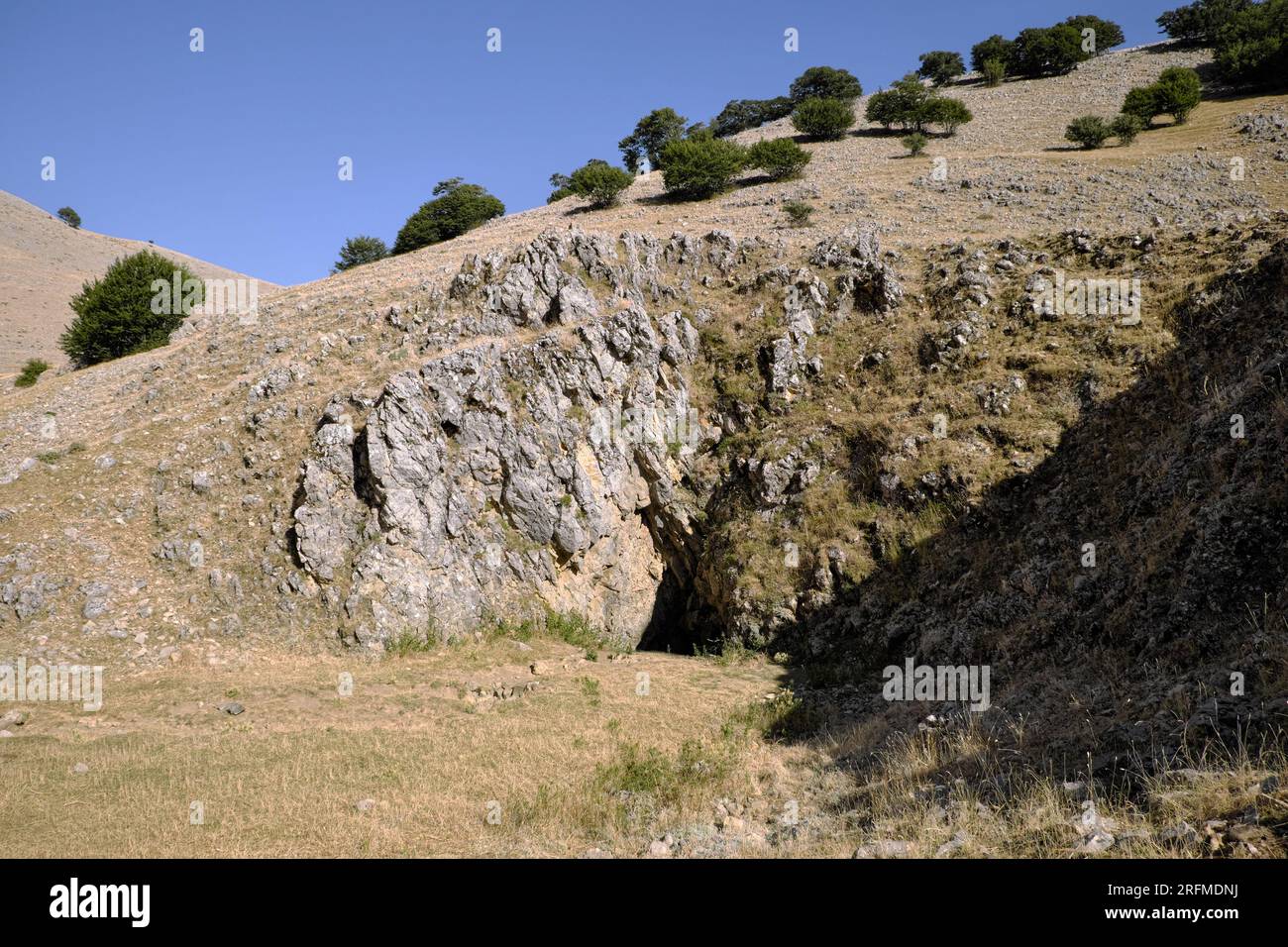 depression of Battaglietta sinkhole in the Park of Madonie, Sicily ...