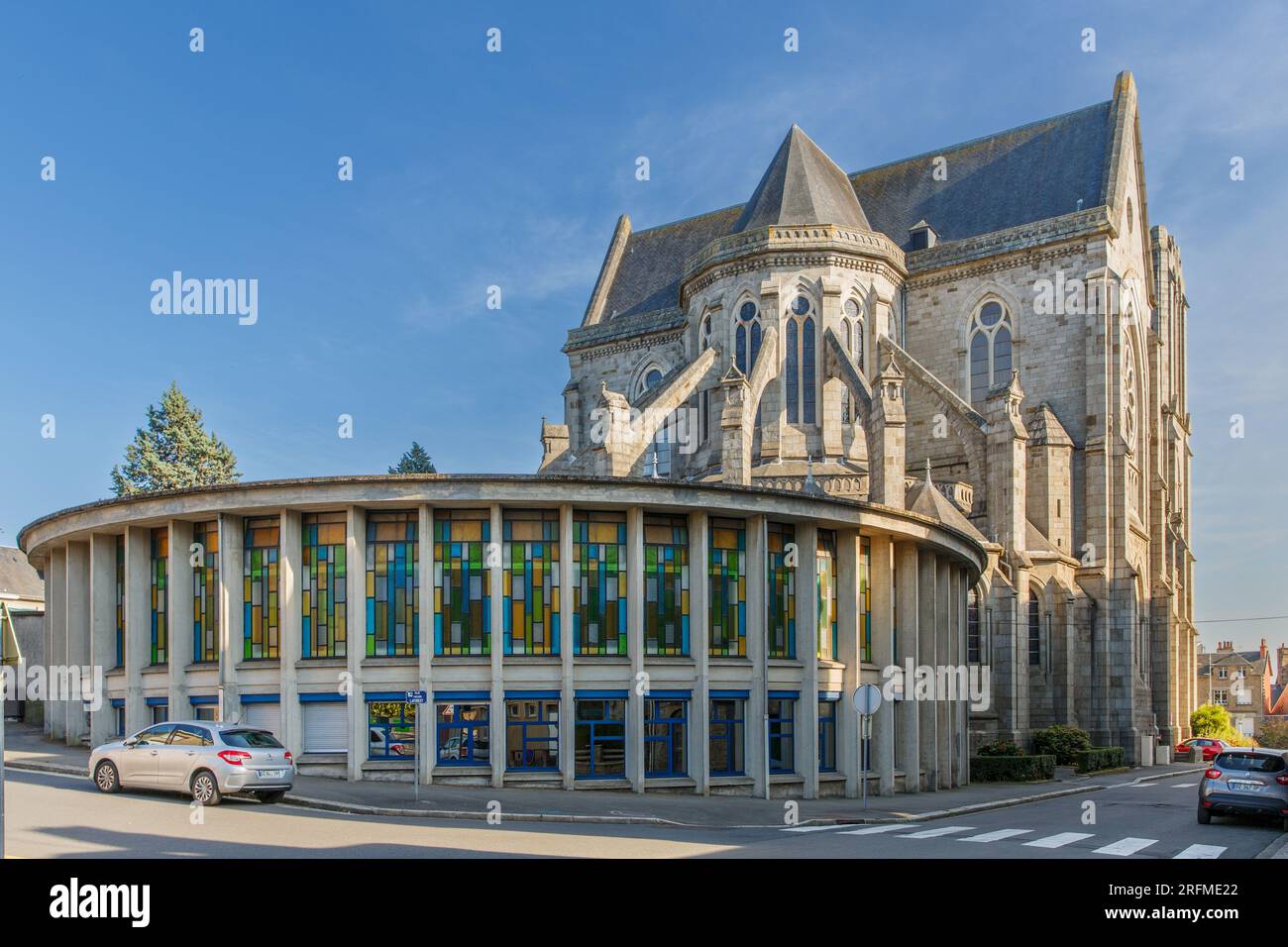 France, Normandy region, Orne, Flers, rue Jules Gévelot, radiating ...